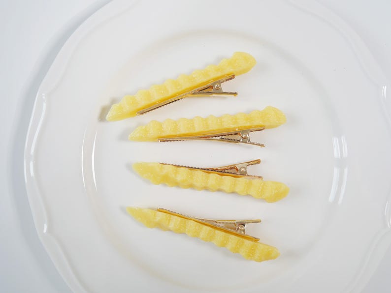 Fired Chicken Wing French Fries Fun Hair Barrettes Clip/ Weird Gift for ...
