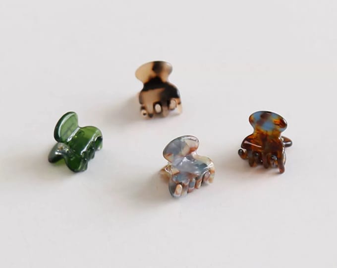 Mini Gold Bow Clip Set | Hair Clips | Mini Bow Claw Clips - Etsy