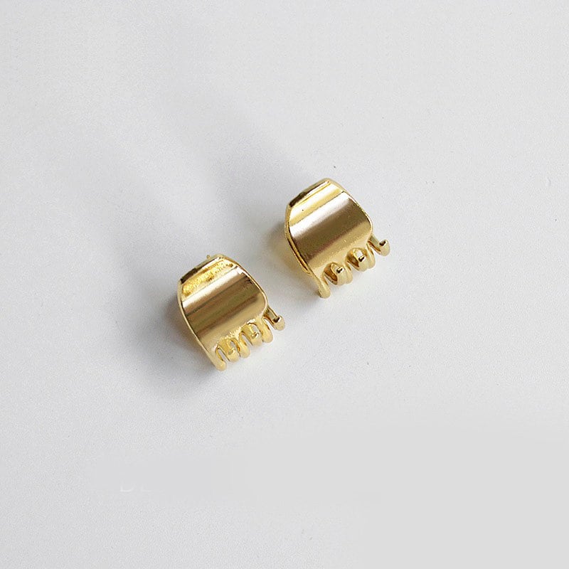 Metallic Mini Hair Clip Gold Silver/ Gift for Her/ Hair Accessories ...