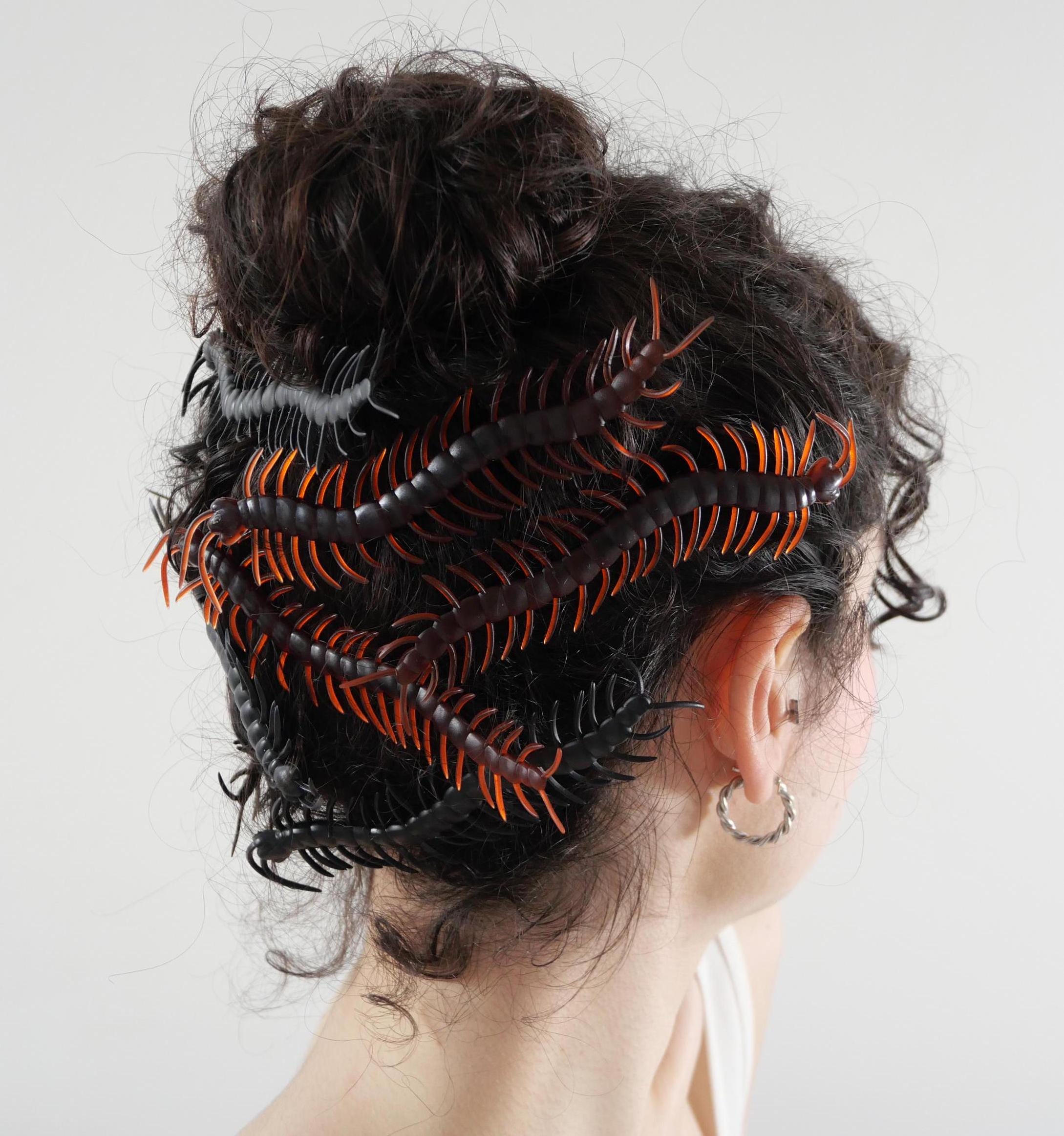 Centipedes Bugs Insects Crazy Witchy Hair Barrettes Clip/ 6pcs Weird ...