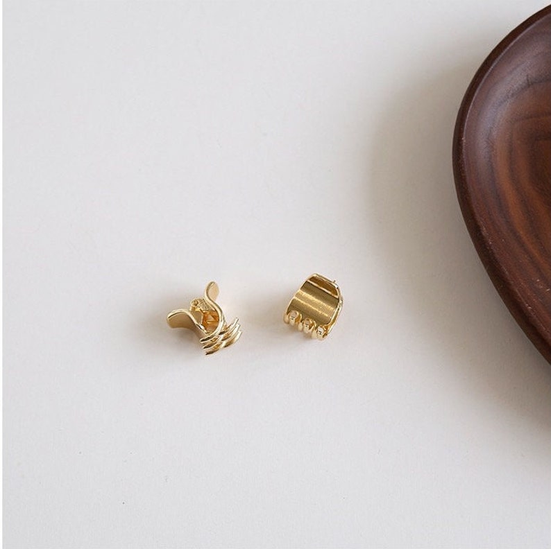 Metallic Mini Hair Clip Gold Silver/ Gift for Her/ Hair Accessories ...