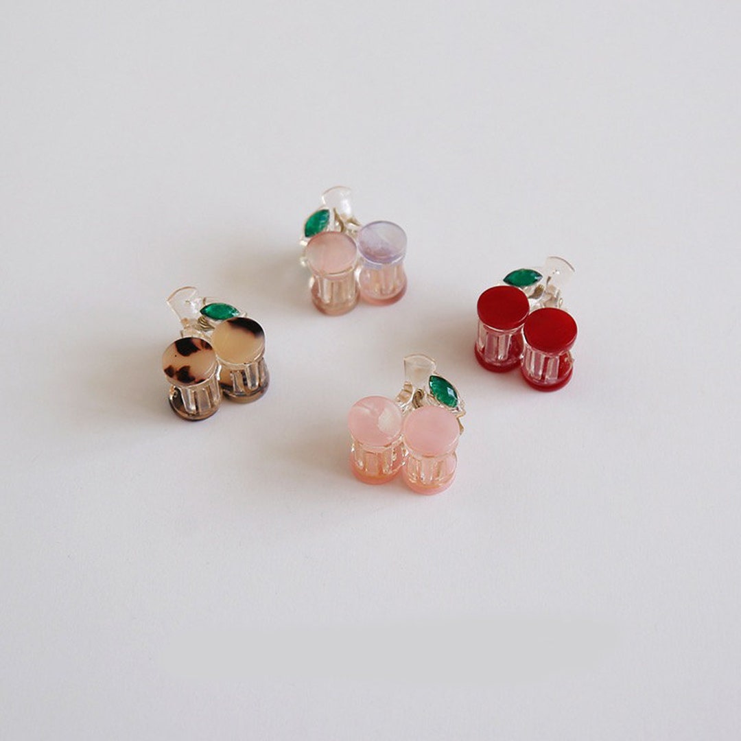 Small Mini Cherry Fruit Hair Clip Summer/ Gift for Her/ Hair ...