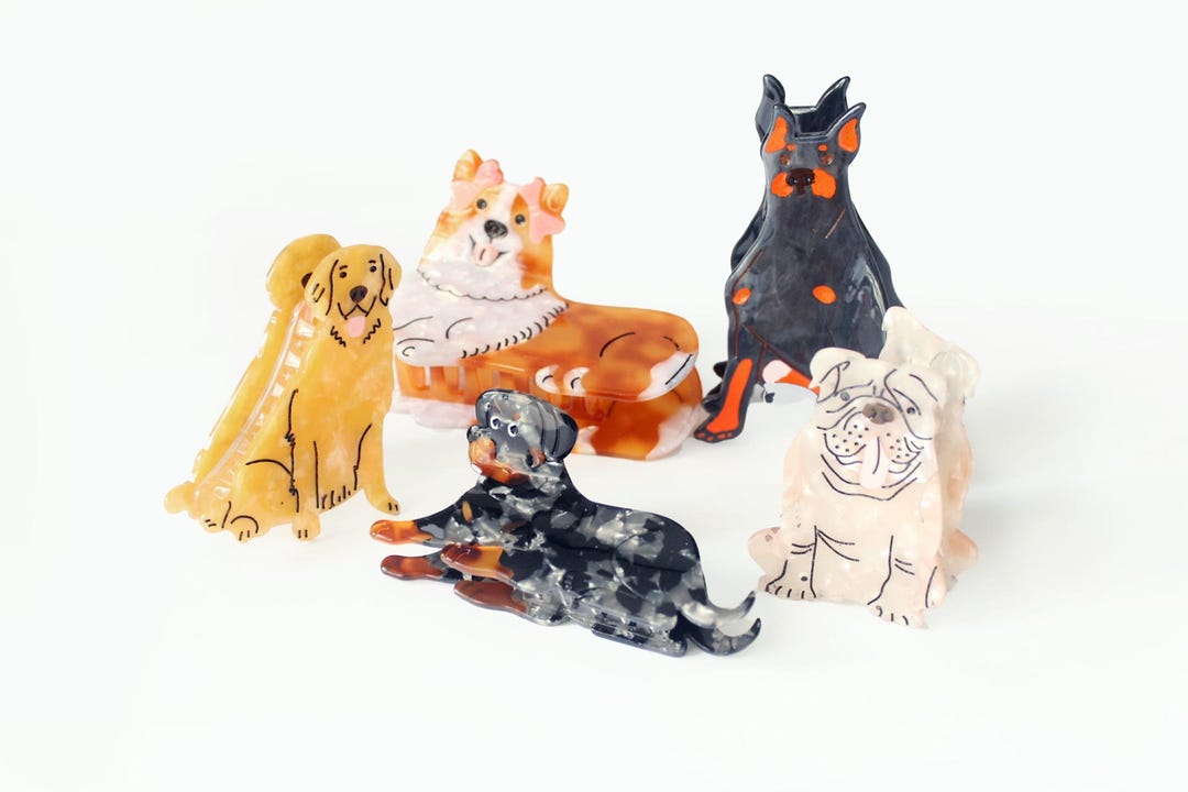 Dog Golden Retriever Pet Cute Hair Claw Clip/ Medium Hair Claw/ Gift ...