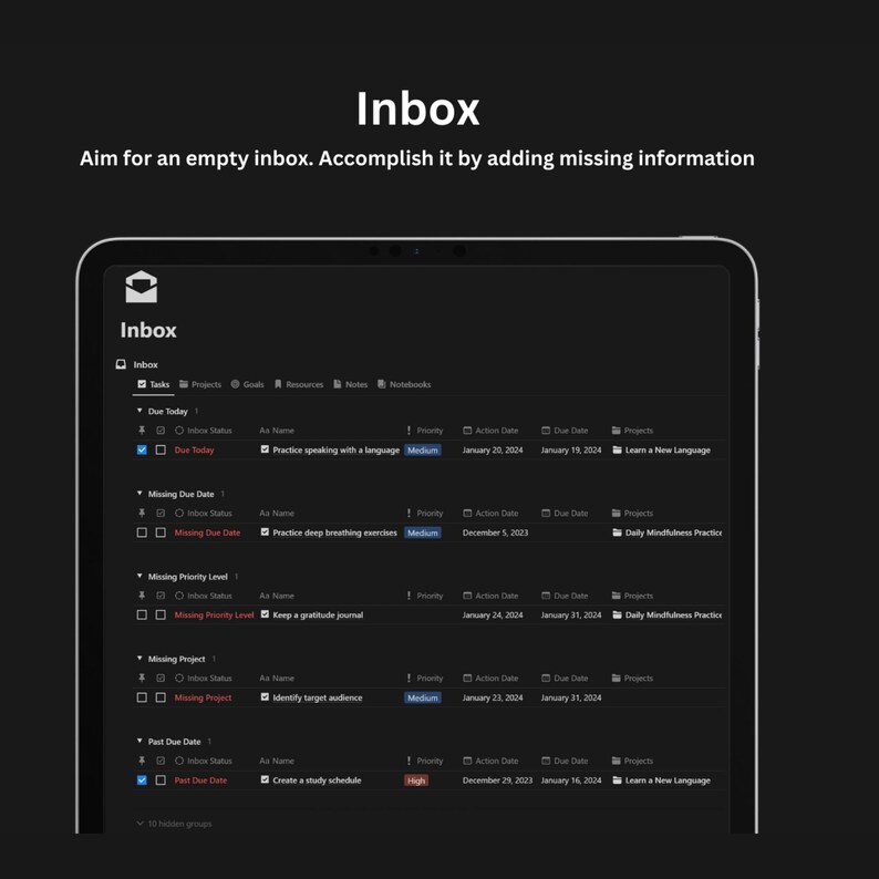 Notion Second Brain Template: Goals, Tasks, and Knowledge Tracker - Etsy