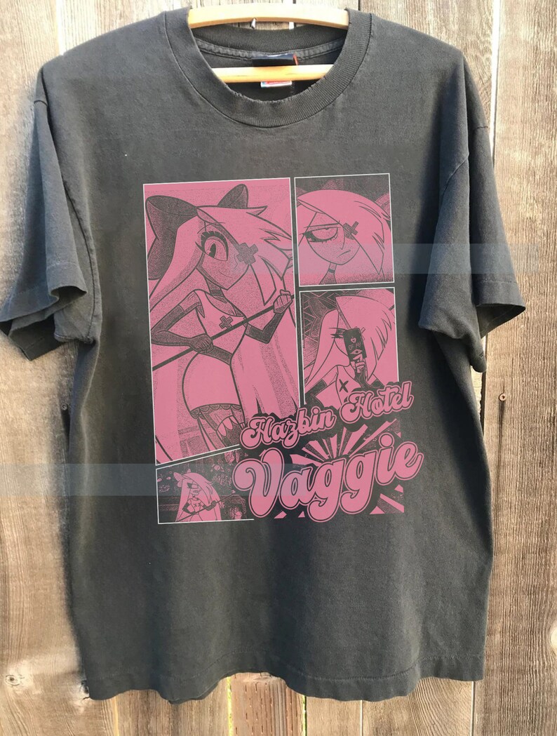 Vaggie Hazbin Hotel Shirt, Vaggie Morningstar Characters Tee, Vivziepop ...