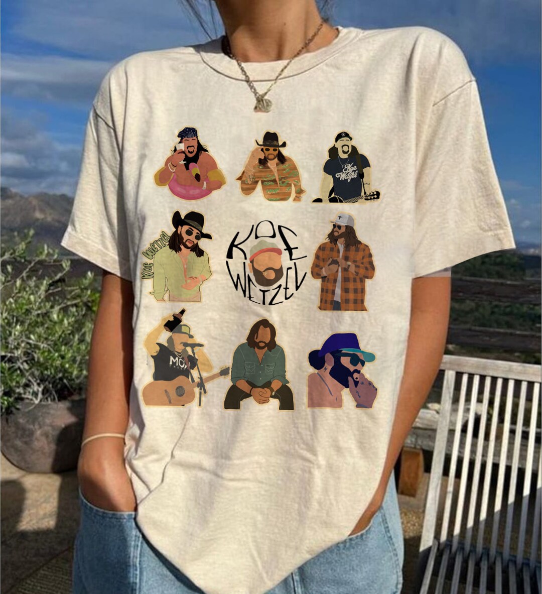 Funny Koe Comfort Color, the Road to Hell Paso, Wetz.el Graphic Tshirt, Koe Funny Shirt, Lyric ...