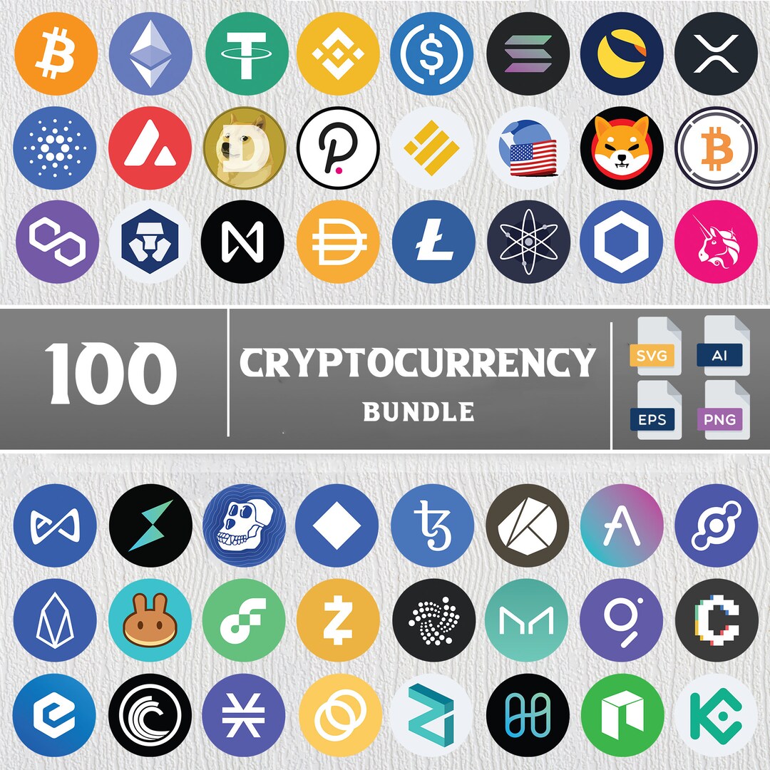 100 Cryptocurrency Svg Bundle Cryptocurrency Icons Crypto - Etsy