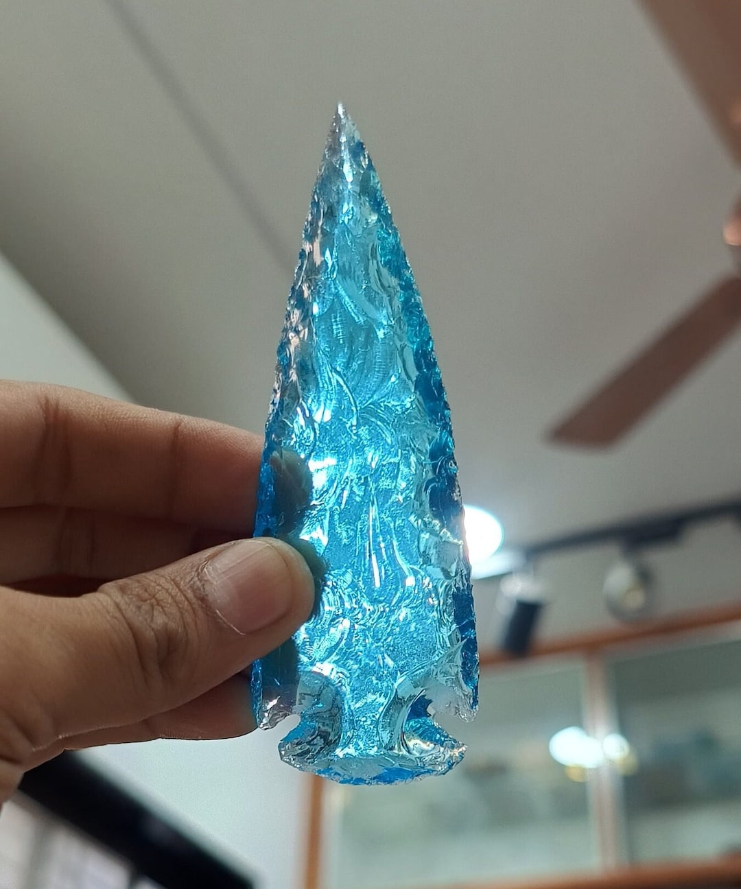 Aqua Obsidian Spearhead Select Size Arrowhead Crystal Healing, Crystal ...