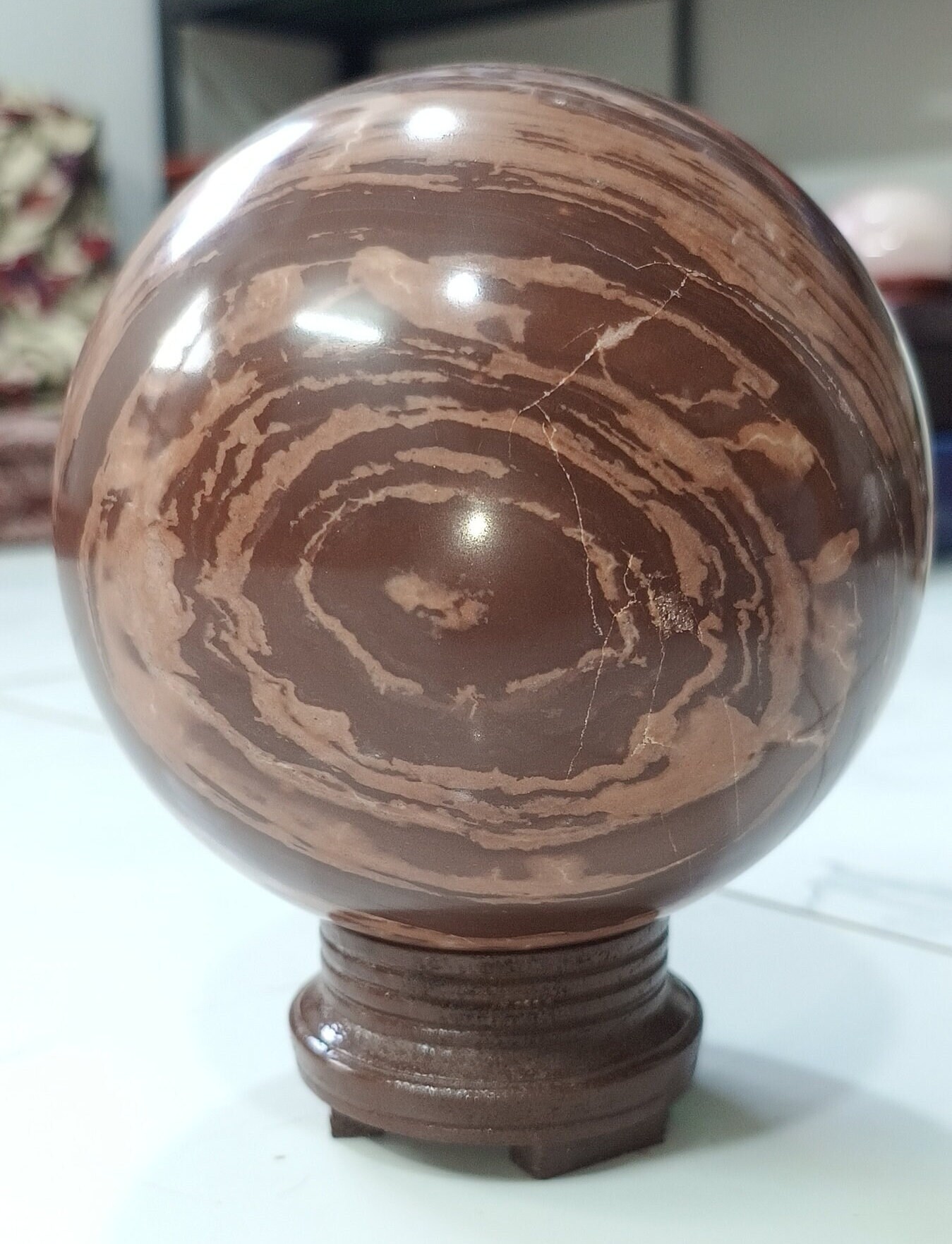 Brown Chocolate Jasper Stripes Sphere Huge 150 MM, High Quality ...