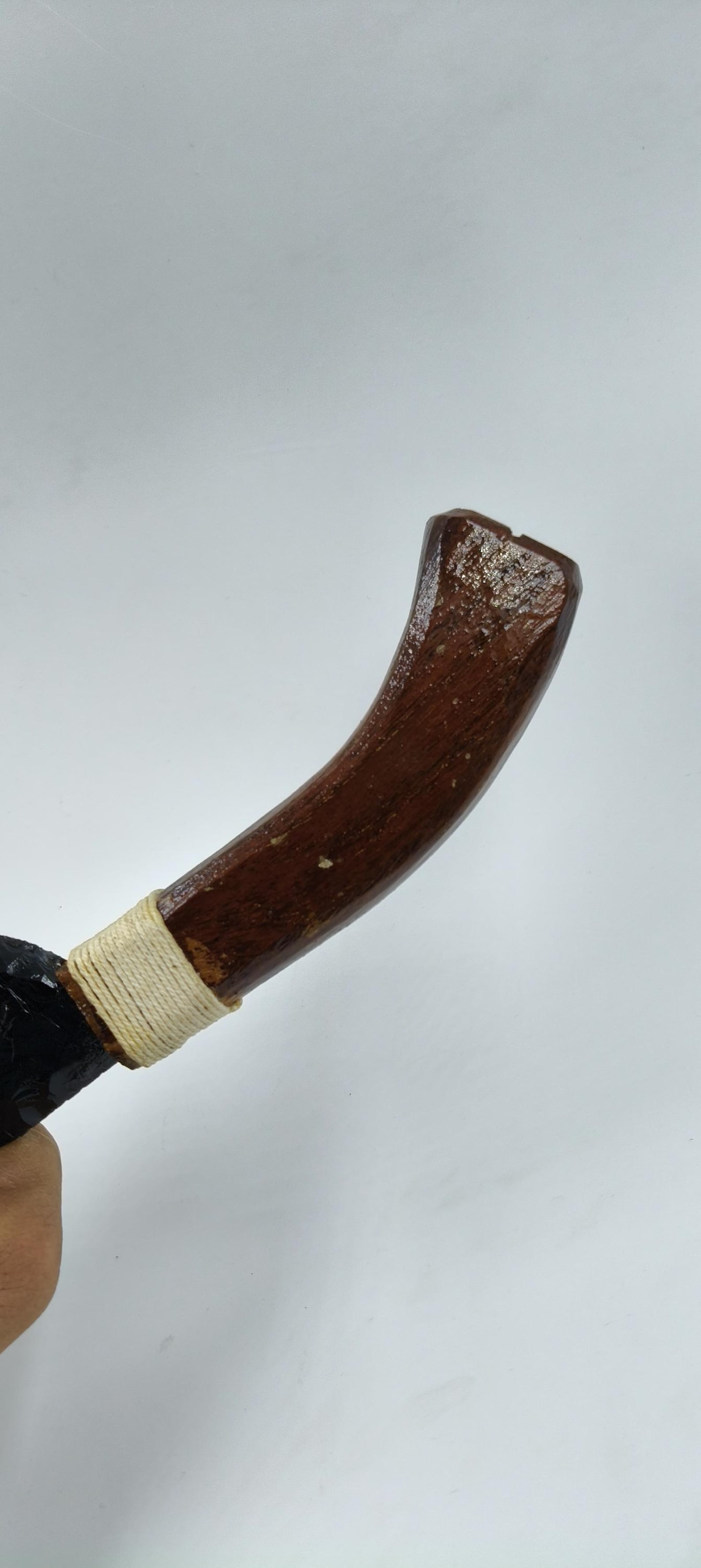 Cuchillo de obsidiana negra de 15 cm con mango de madera: Athame con ...