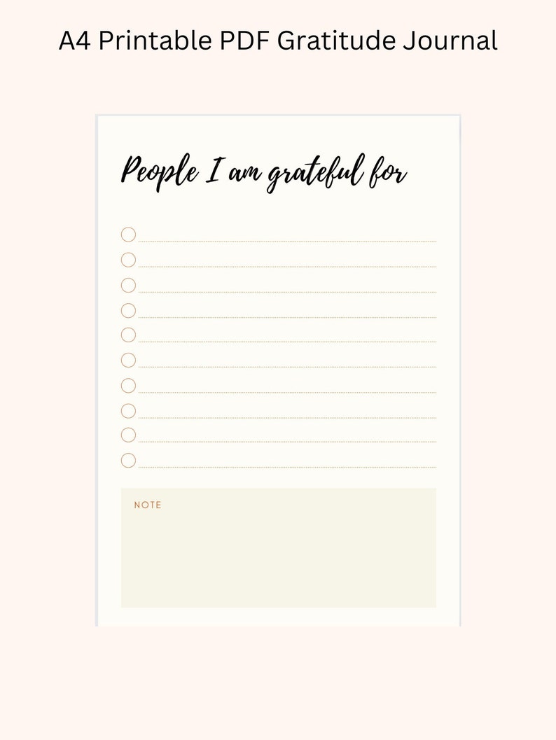 365 Days of Gratitude Printable PDF - Etsy