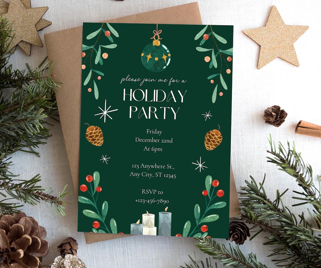 Christmas Invitation Download | Instant Download | Christmas Party ...