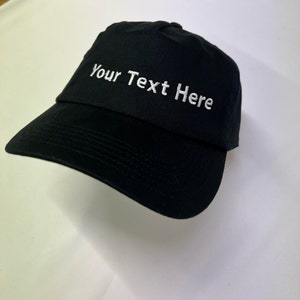 Embroidered Baseball Cap Personalised Text Hat Branded Gift - Etsy