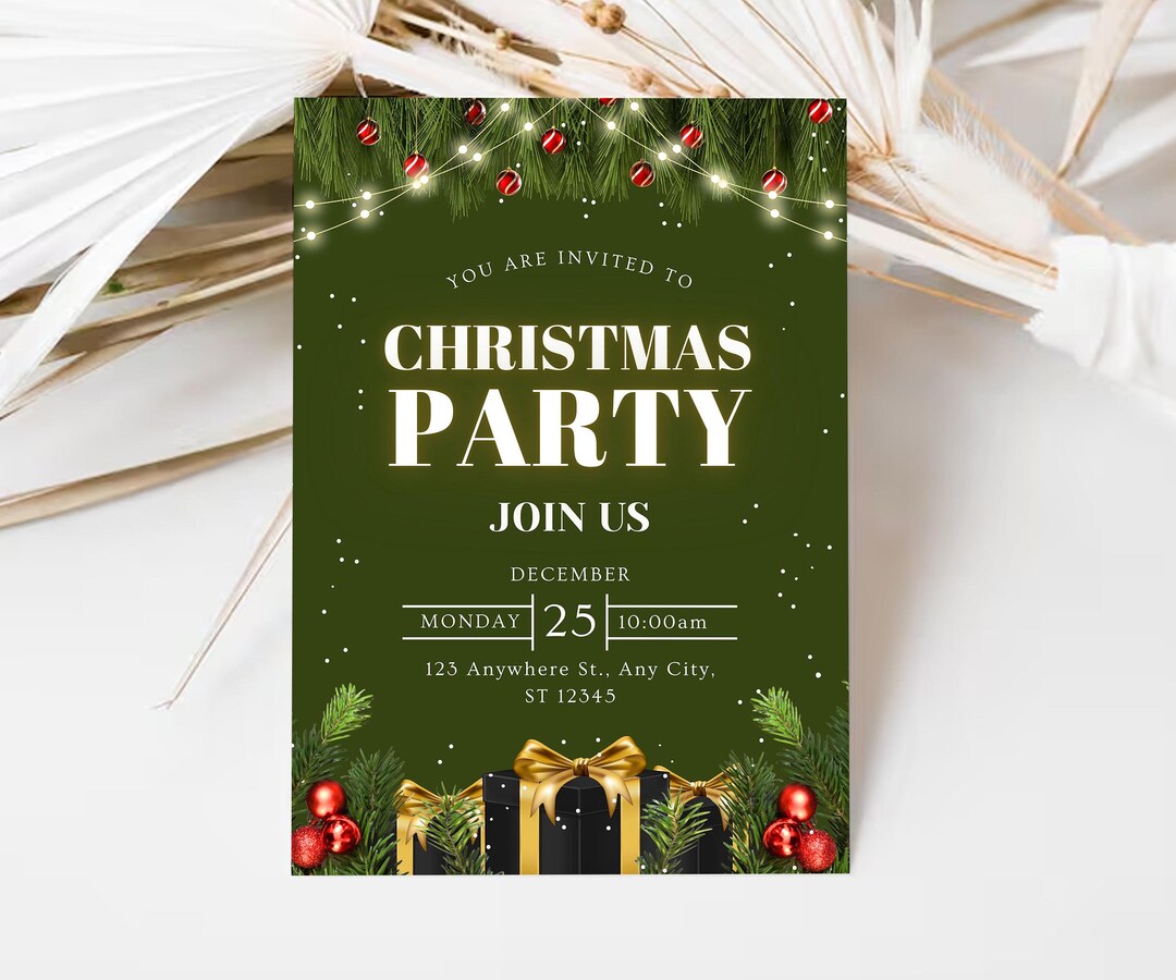 Christmas Event Invite | Christmas Invitation Download | Instant ...