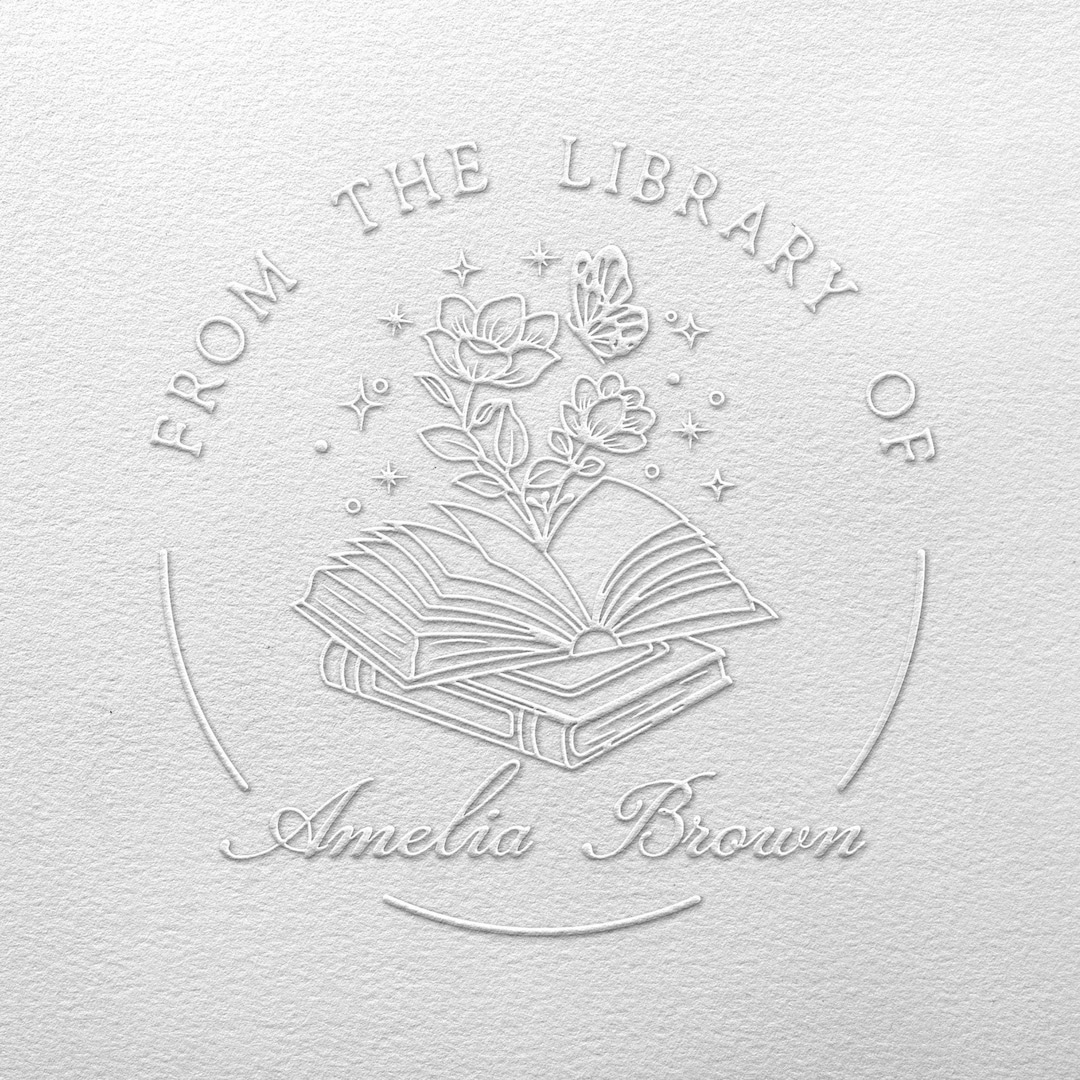 Custom Book Embosser, Personalized Embosser Stamp, Book Embosser, Scrap ...