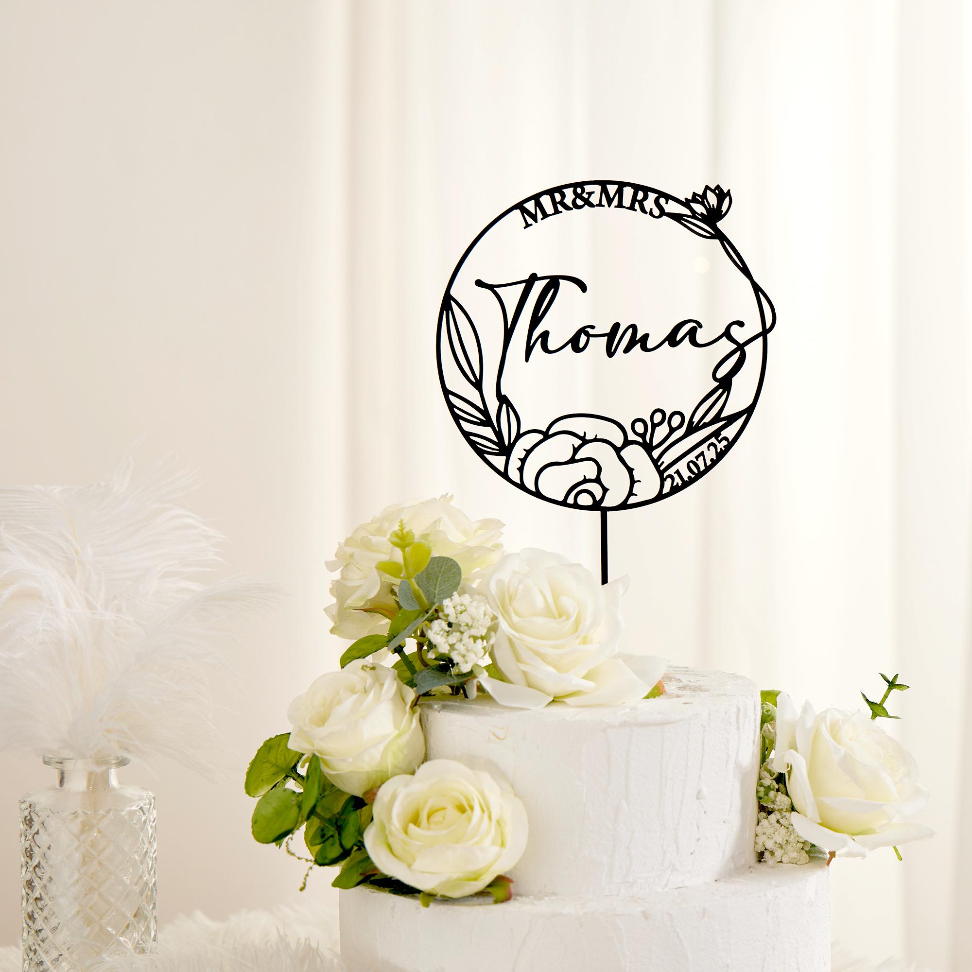 Custom Initial Wedding Cake Toppers, Gold Vintage Cake Toppers, Rustic ...