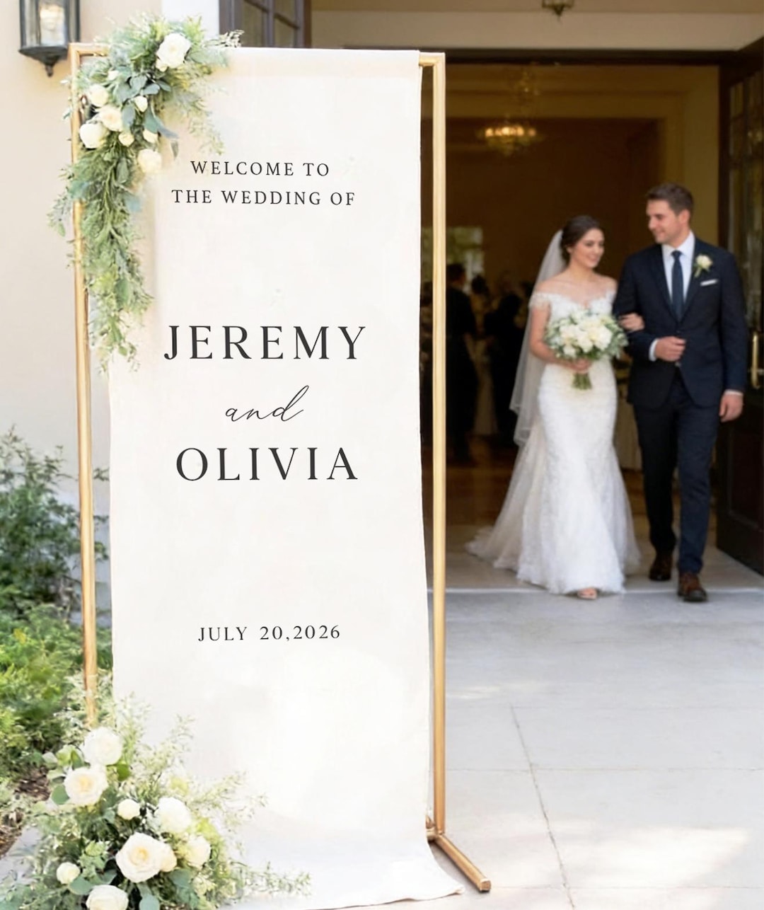 Fabric Wedding Welcome Sign，personalized Wedding Welcome Sign, Lace ...