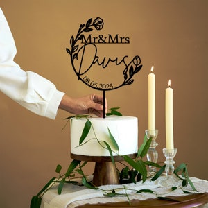 Wedding Cake Topper, Custom Initial Wedding Cake Toppers, Gold Vintage ...