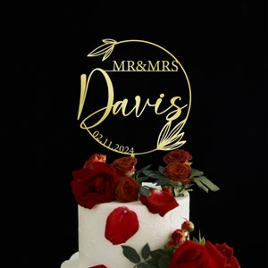 Custom Initial Wedding Cake Toppers, Gold Vintage Cake Toppers, Rustic ...