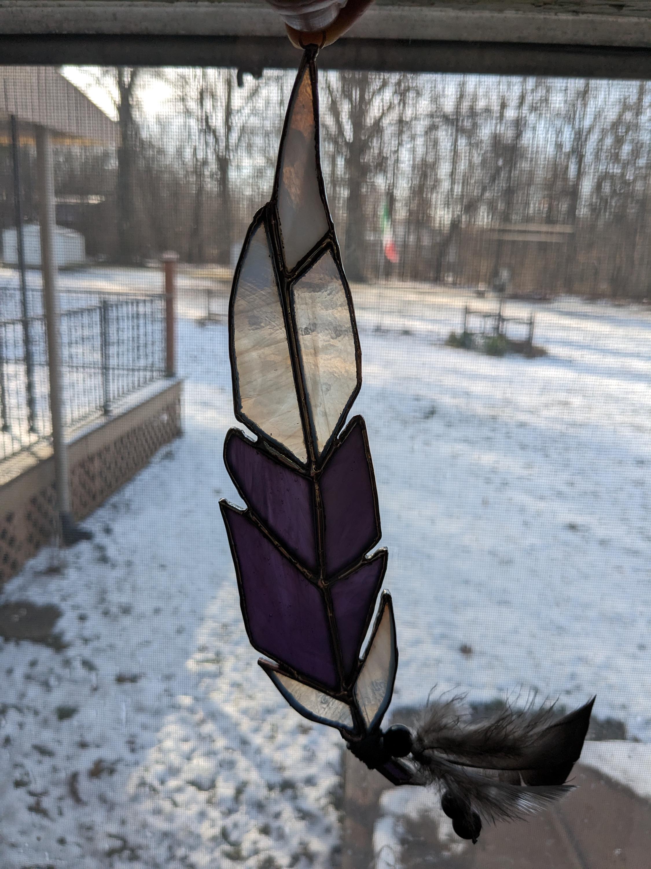Stained Glass Wing Feather - Etsy