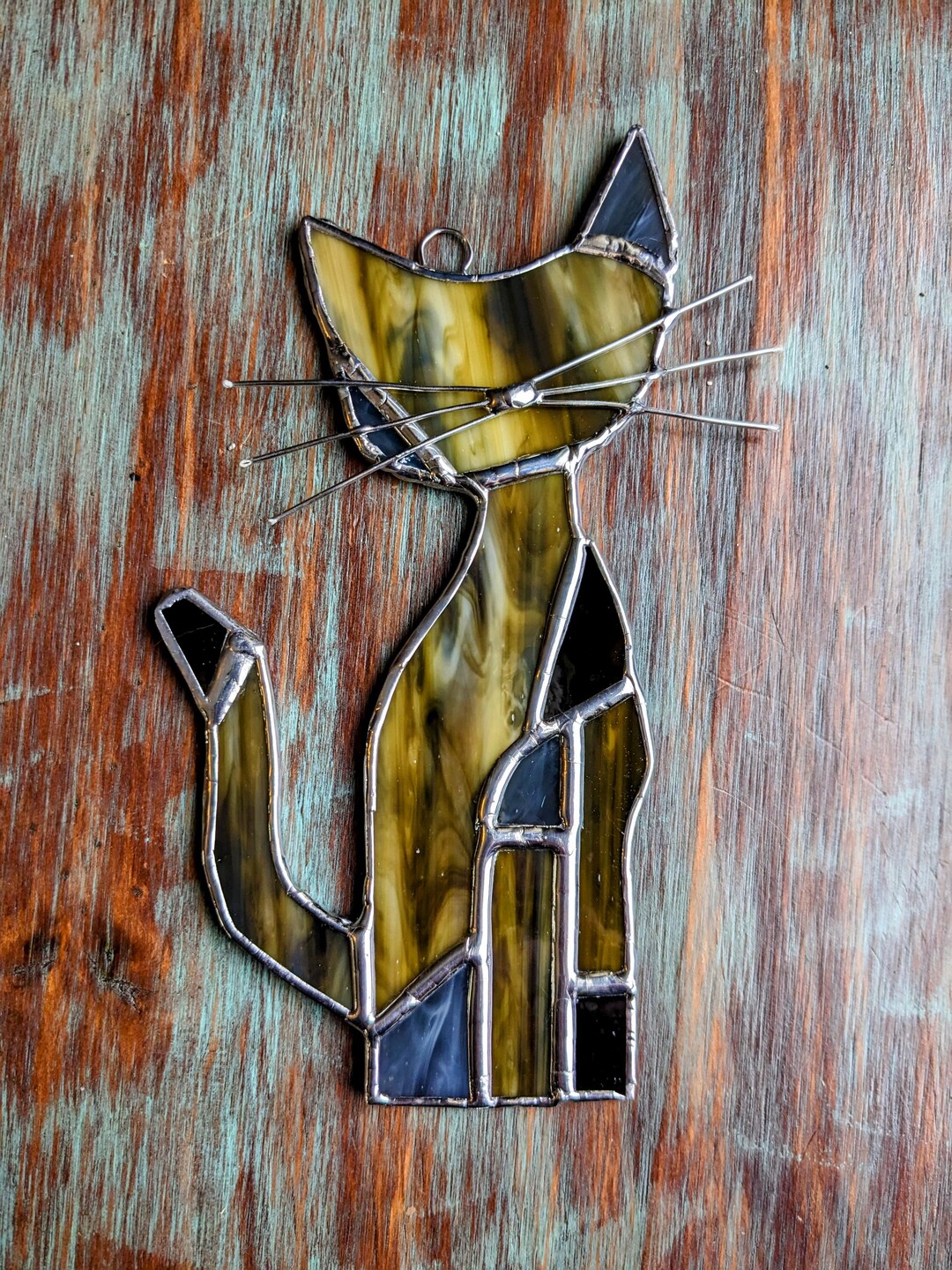 Stained Glass Calico Cat Suncatcher - Etsy