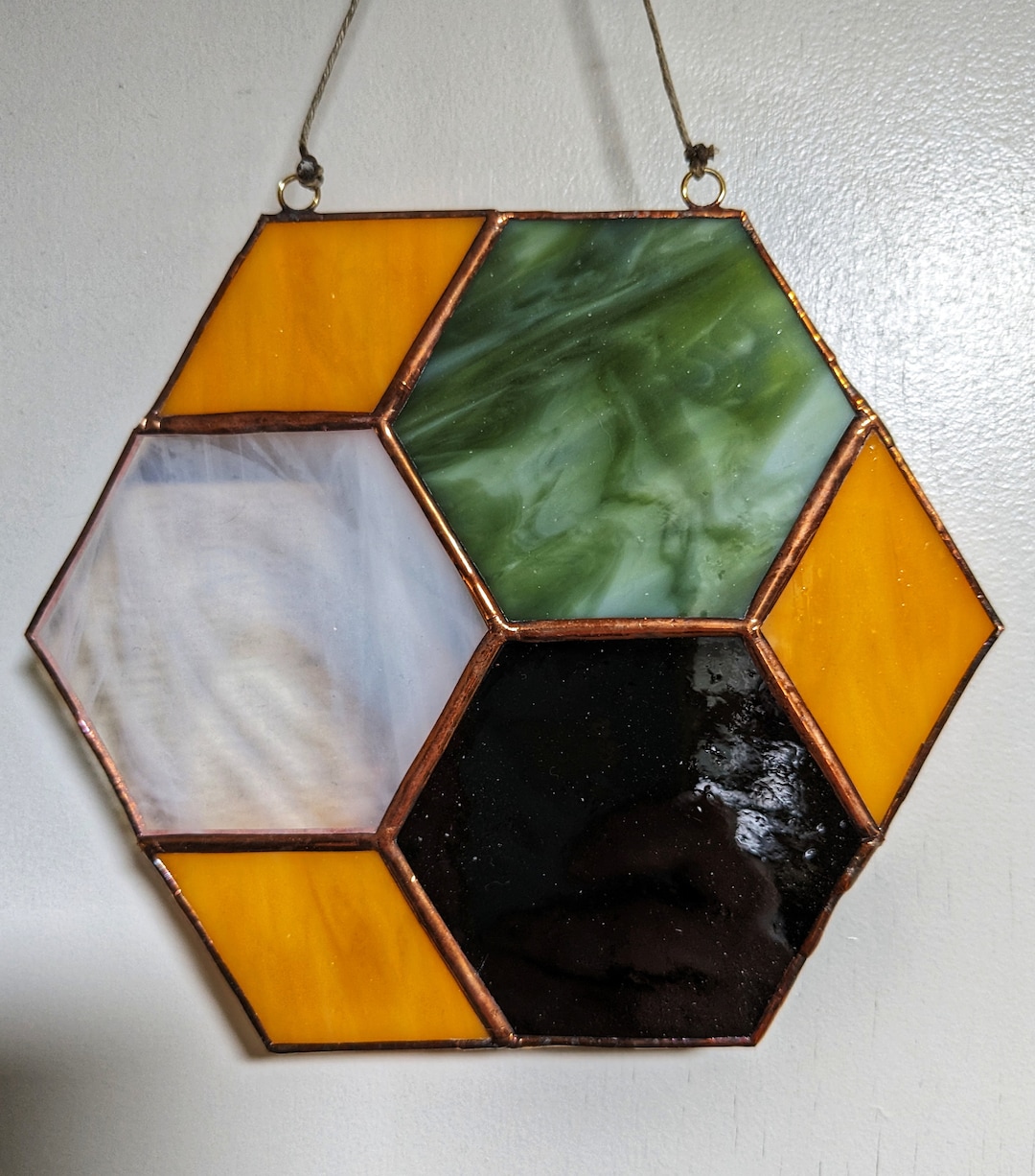 Honeycomb, Octagon Stained Glass, Suncatcher - Etsy
