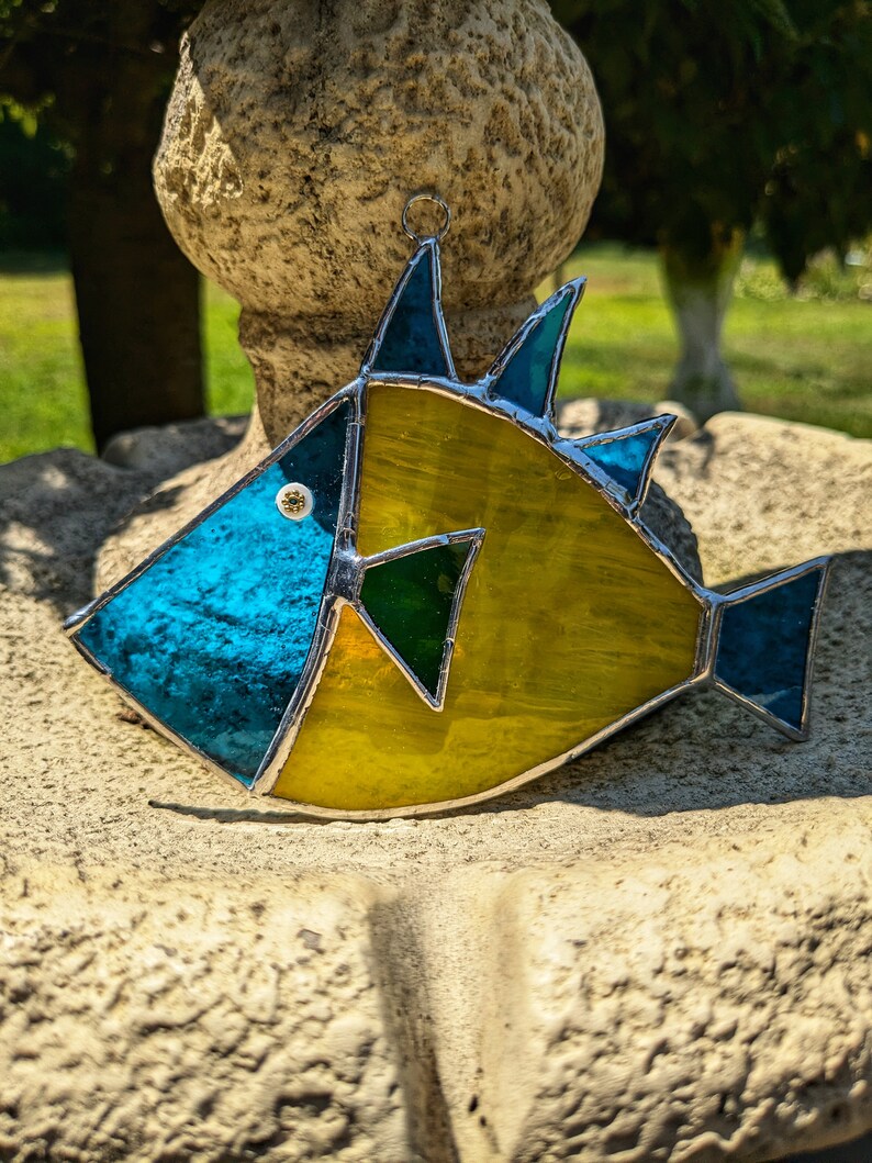 Fish Stained Glass Suncatcher - Etsy
