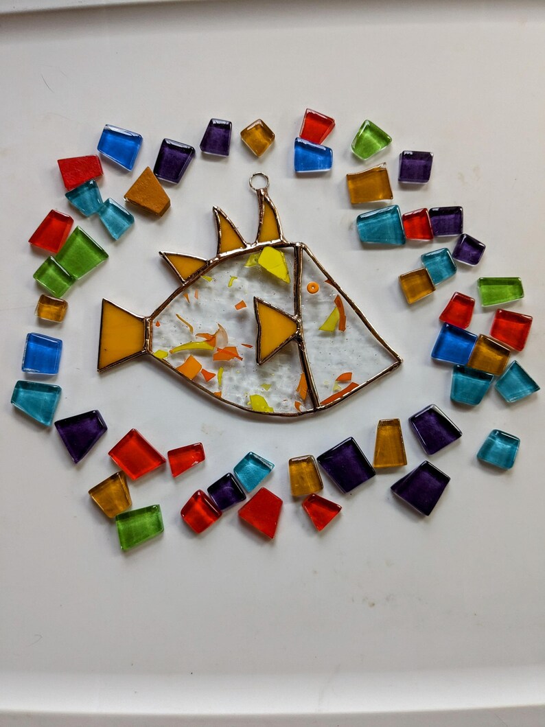 Stained Glass Fish Suncatcher - Etsy