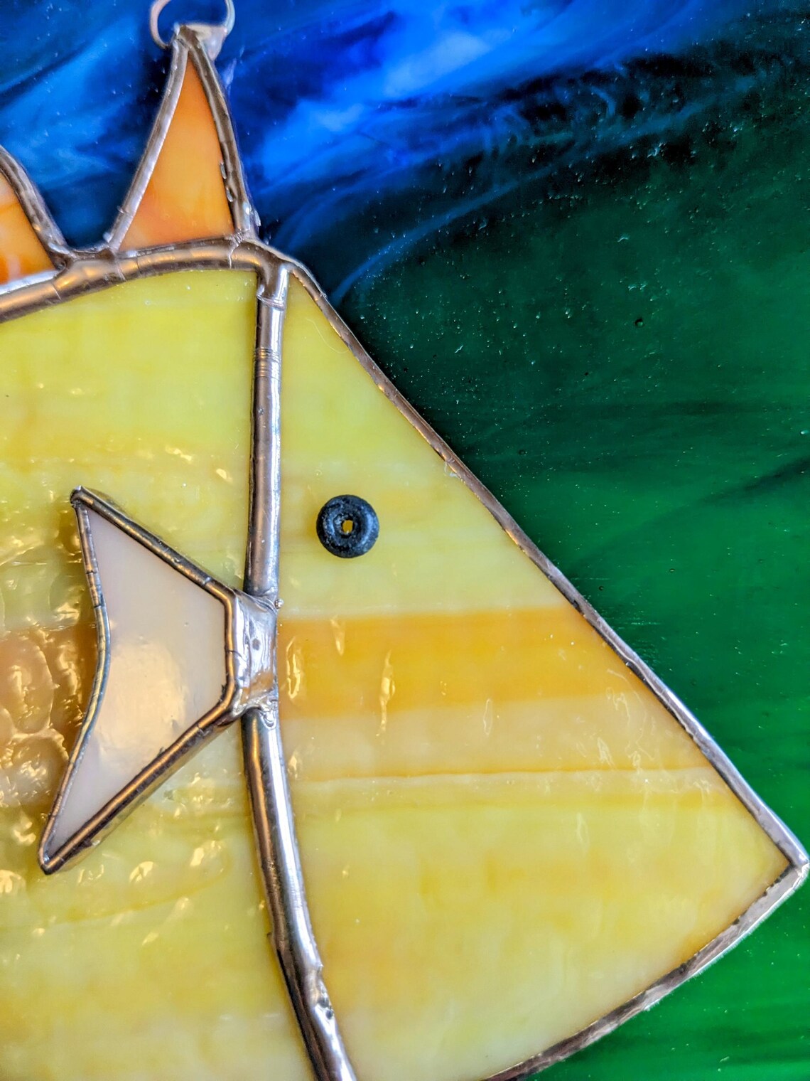 Stained Glass Gold Fish Suncatcher - Etsy