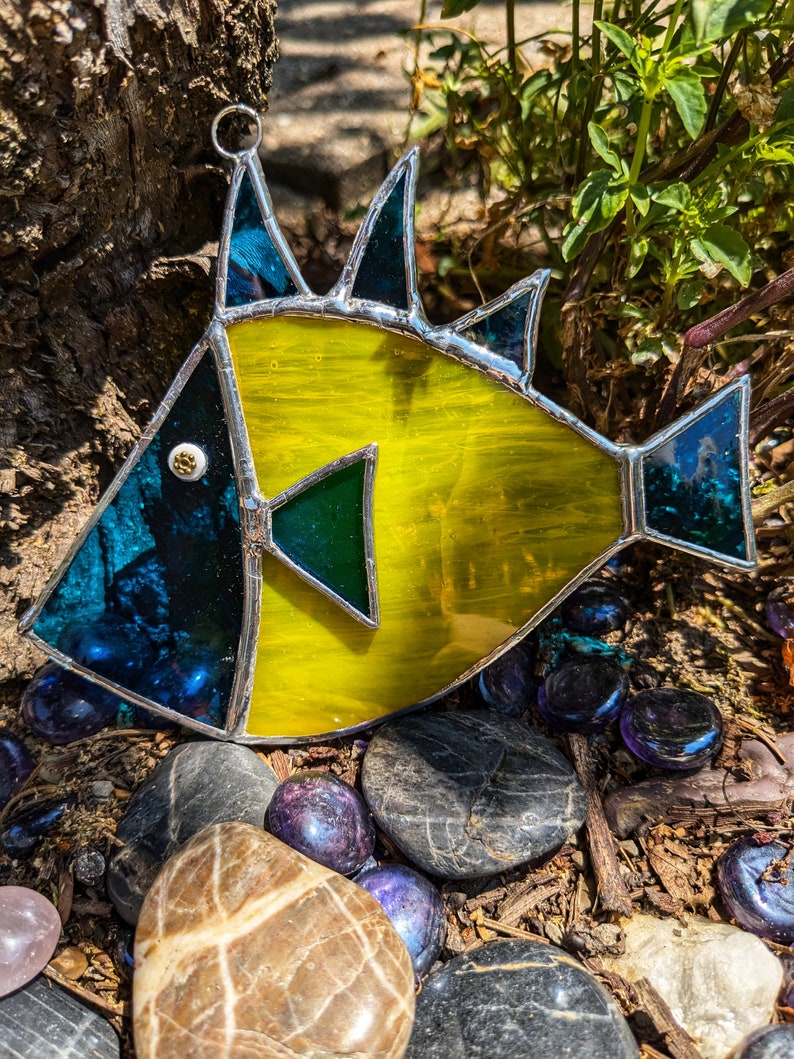 Fish Stained Glass Suncatcher - Etsy
