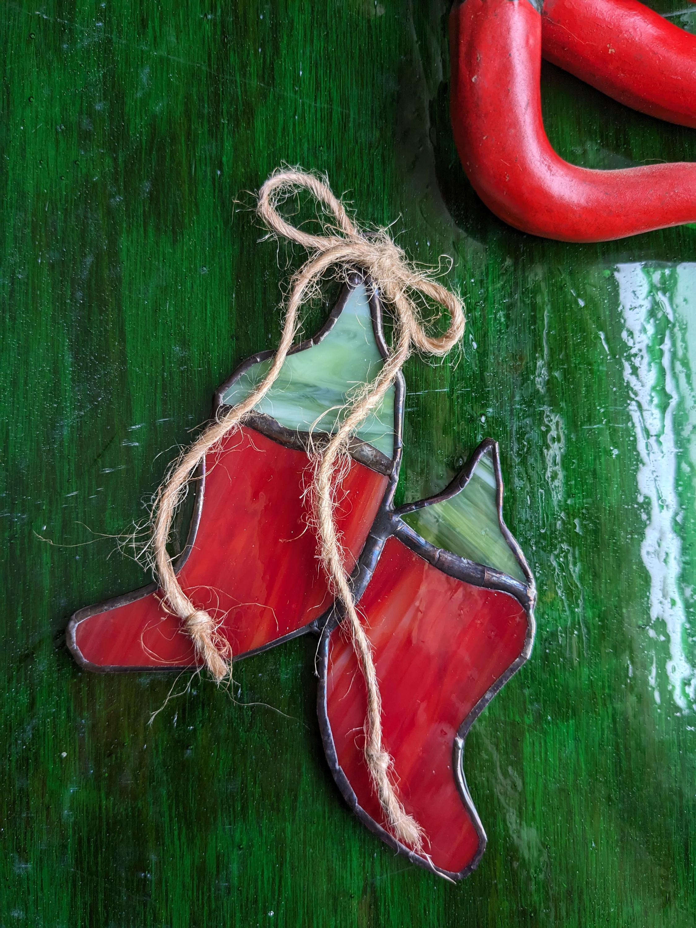Stained Glass Chilli Peppers Suncatcher - Etsy