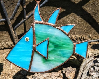 Fish Stained Glass Suncatcher - Etsy