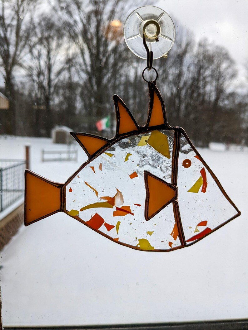 Stained Glass Fish Suncatcher - Etsy