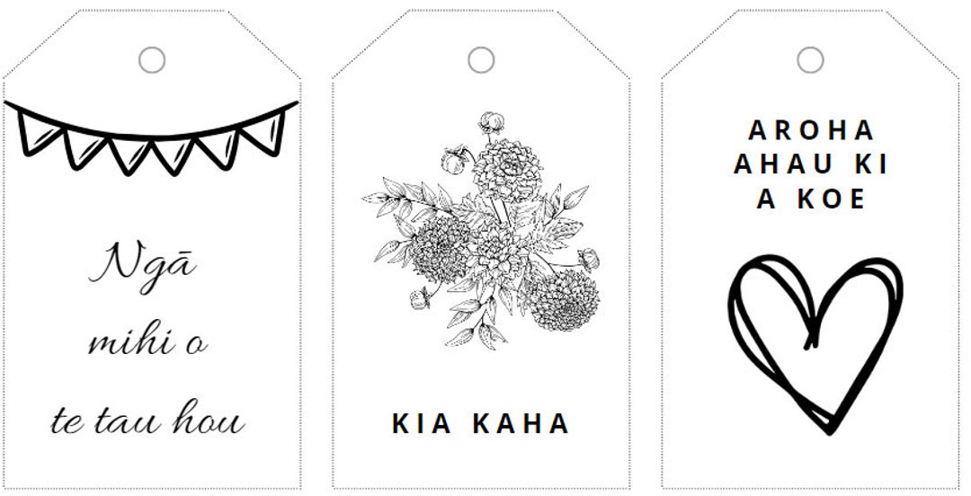 Te Reo Māori Gift Tags for Occasions - Etsy