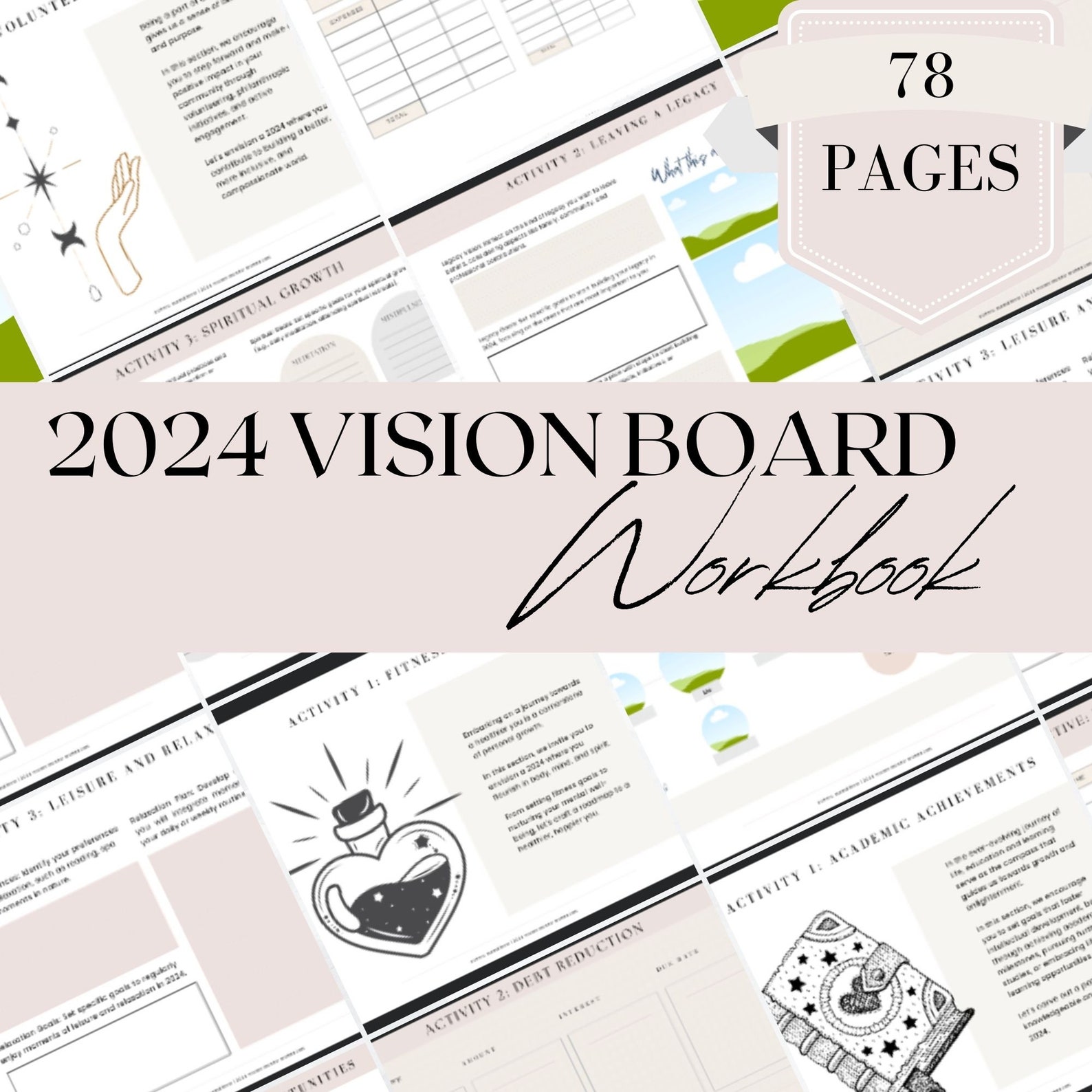2024 Vision Board Workbook A Life Blueprint for Every Stage of Life ...