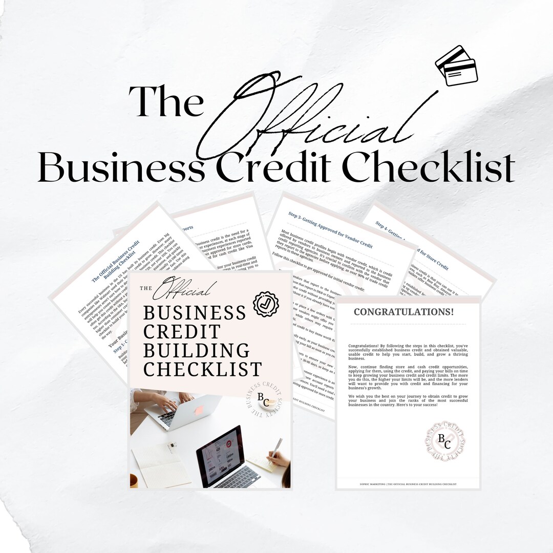 The Official Business Credit Checklist - Etsy