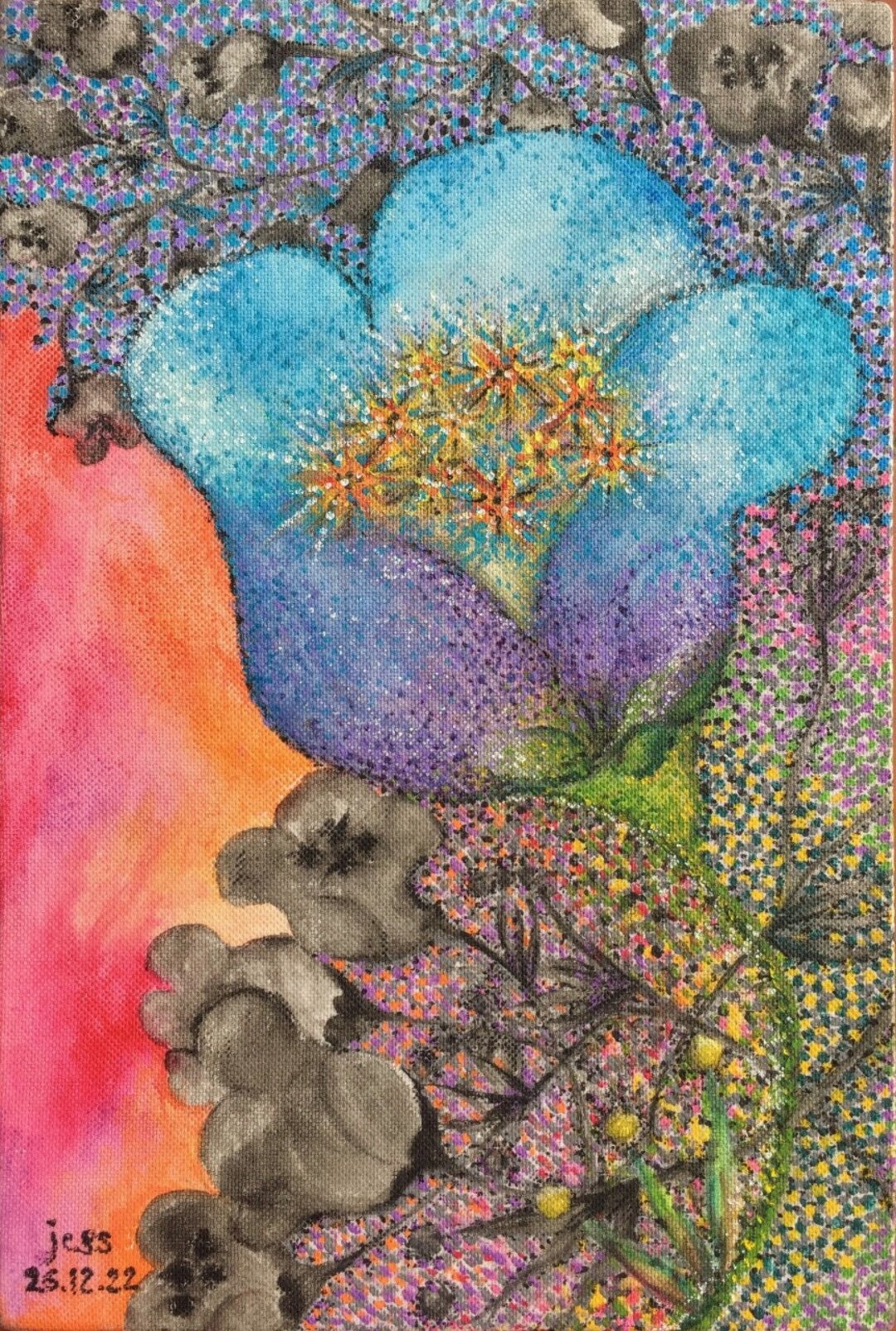 Original Painting Art. Heaven Flowers. Jesshandicraftshop - Etsy