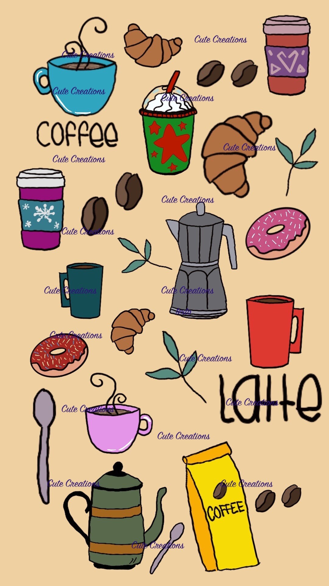 'coffee Lovers' Wallpaper - Etsy