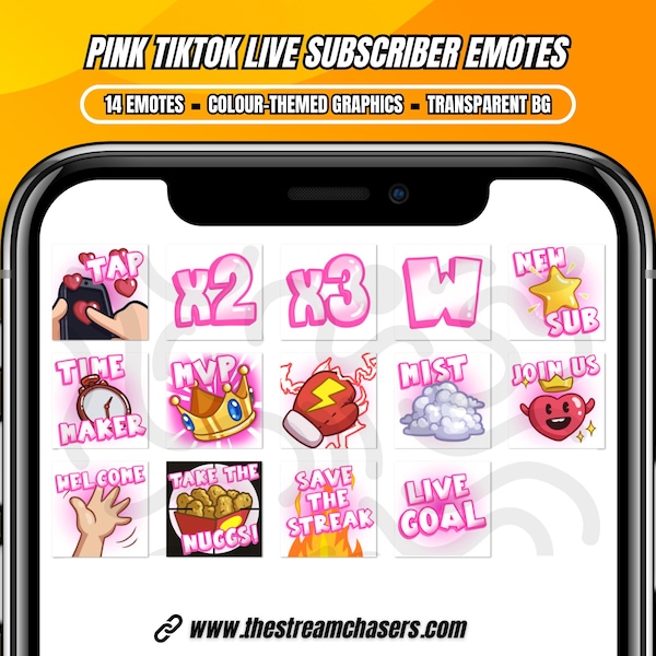 Custom Tiktok Sub Stickers - Etsy