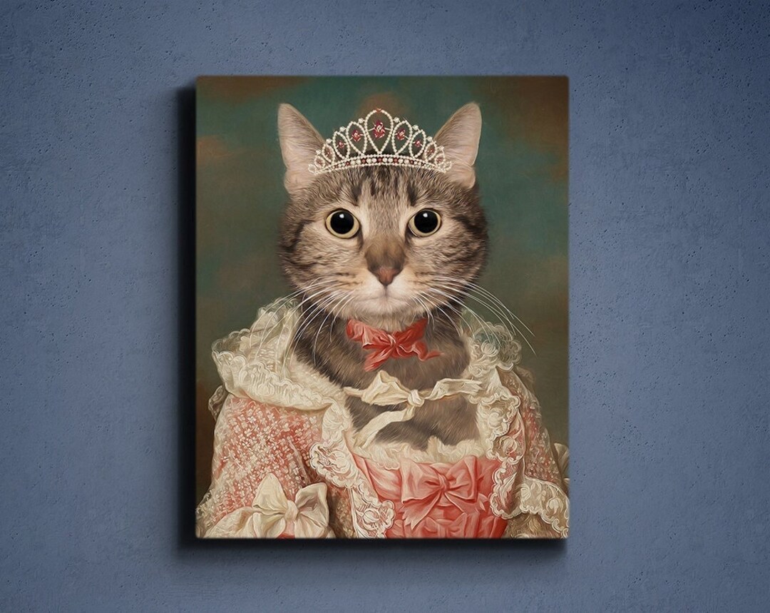 Custom Queen Pet Portrait, Renaissance Queen Portrait,royal Pet ...