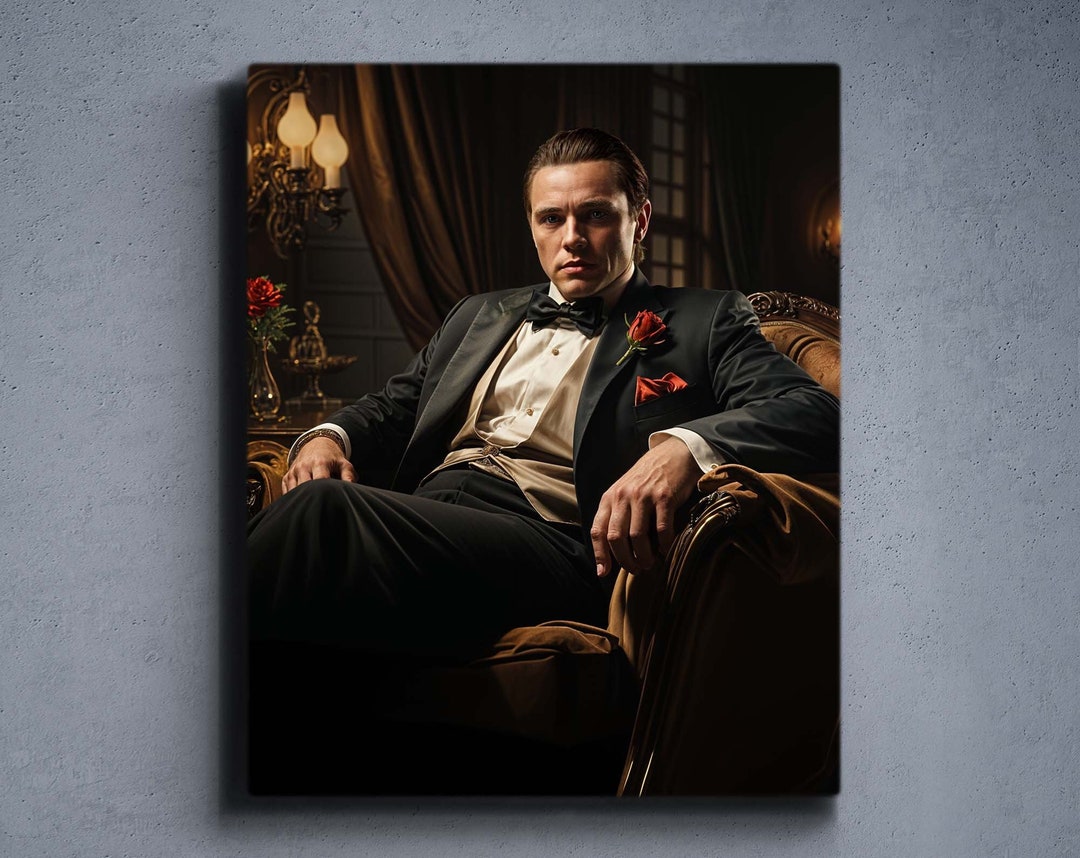 Custom Mafia Boss Portrait, Custom Portrait Gift, Unique Gift for Dad ...