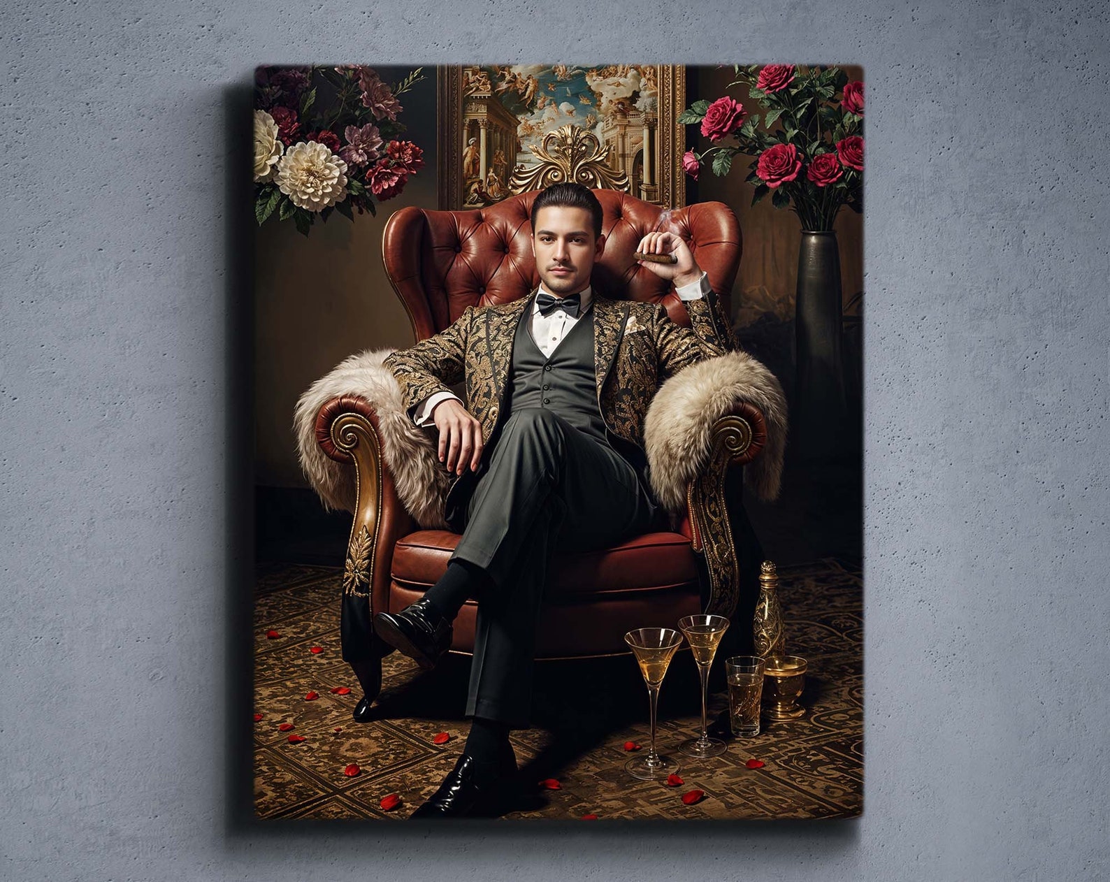 Custom Mafia Boss Portrait, Custom Portrait Gift, Unique Gift for Dad ...