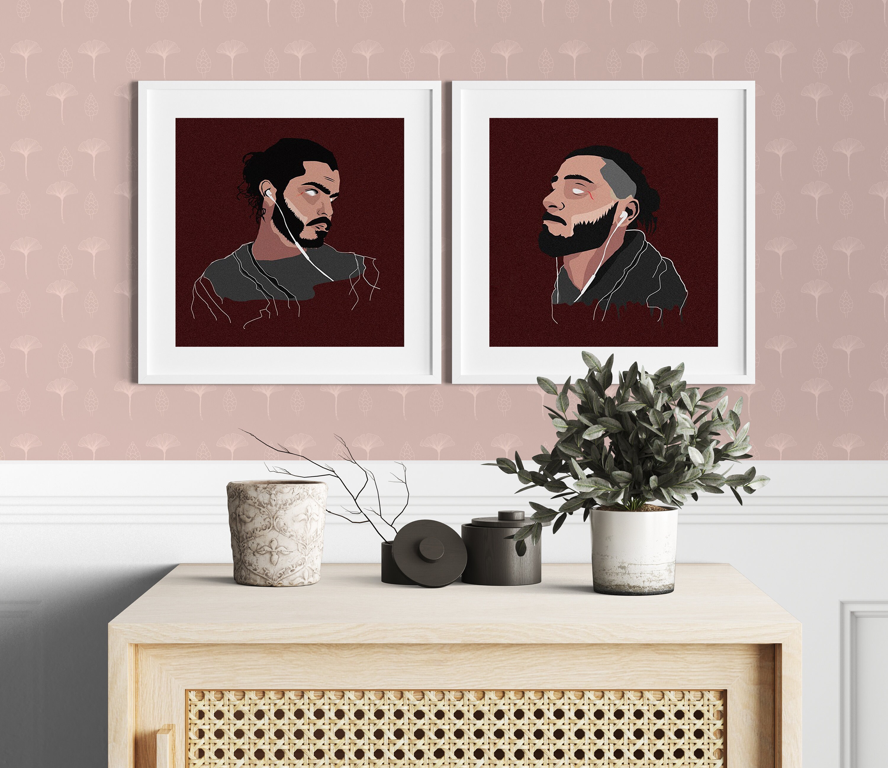 Custom Face Portrait, Printable Face Portrait, Digital Face Portrait ...