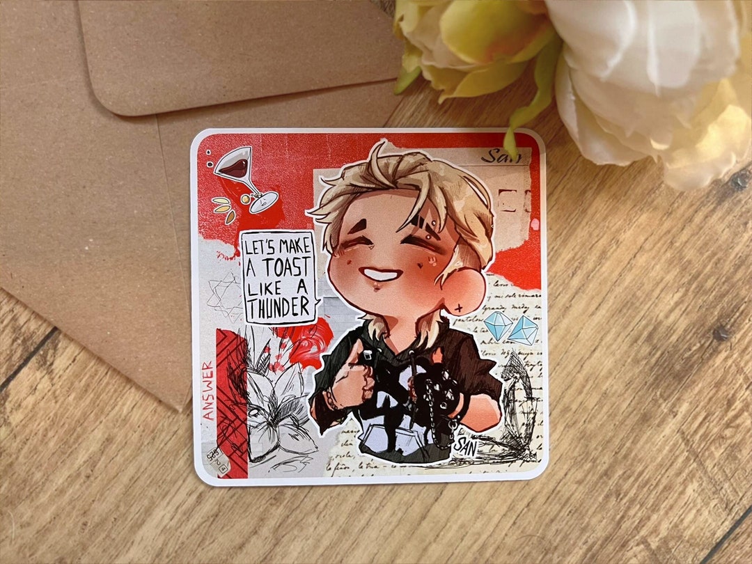 Ateez San Chibi Art Print / Postcard / - Etsy