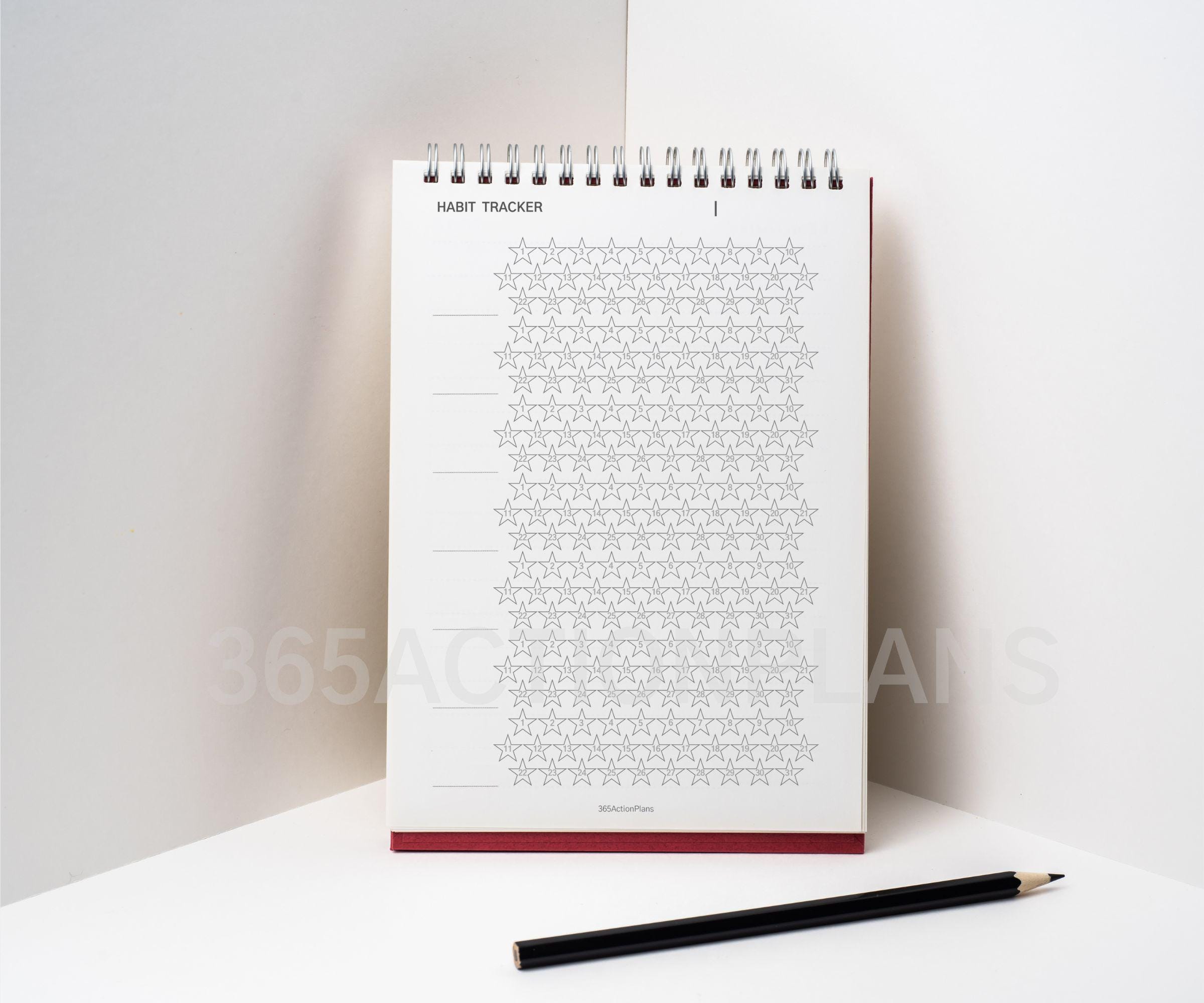 Monthly Star Habit Tracker – Track 7 Daily Habits With Star-shaped ...