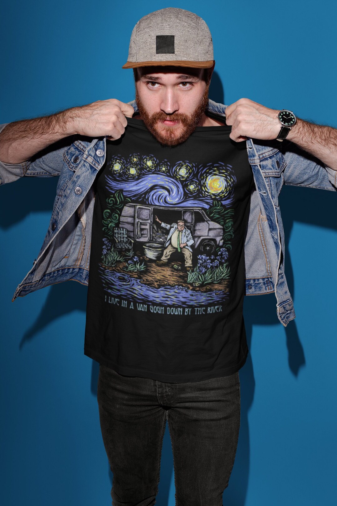 Van Gogh Down by the River Shirt, Matt Foley Shirts, Mordor Starry ...