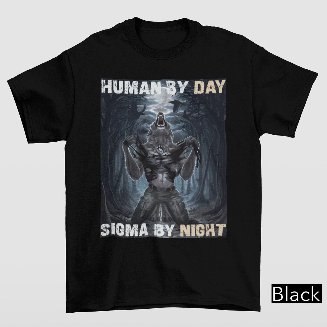 Human by Day Sigma by Night T-shirt, Funny Shirt, Meme Shirt, Vintage ...