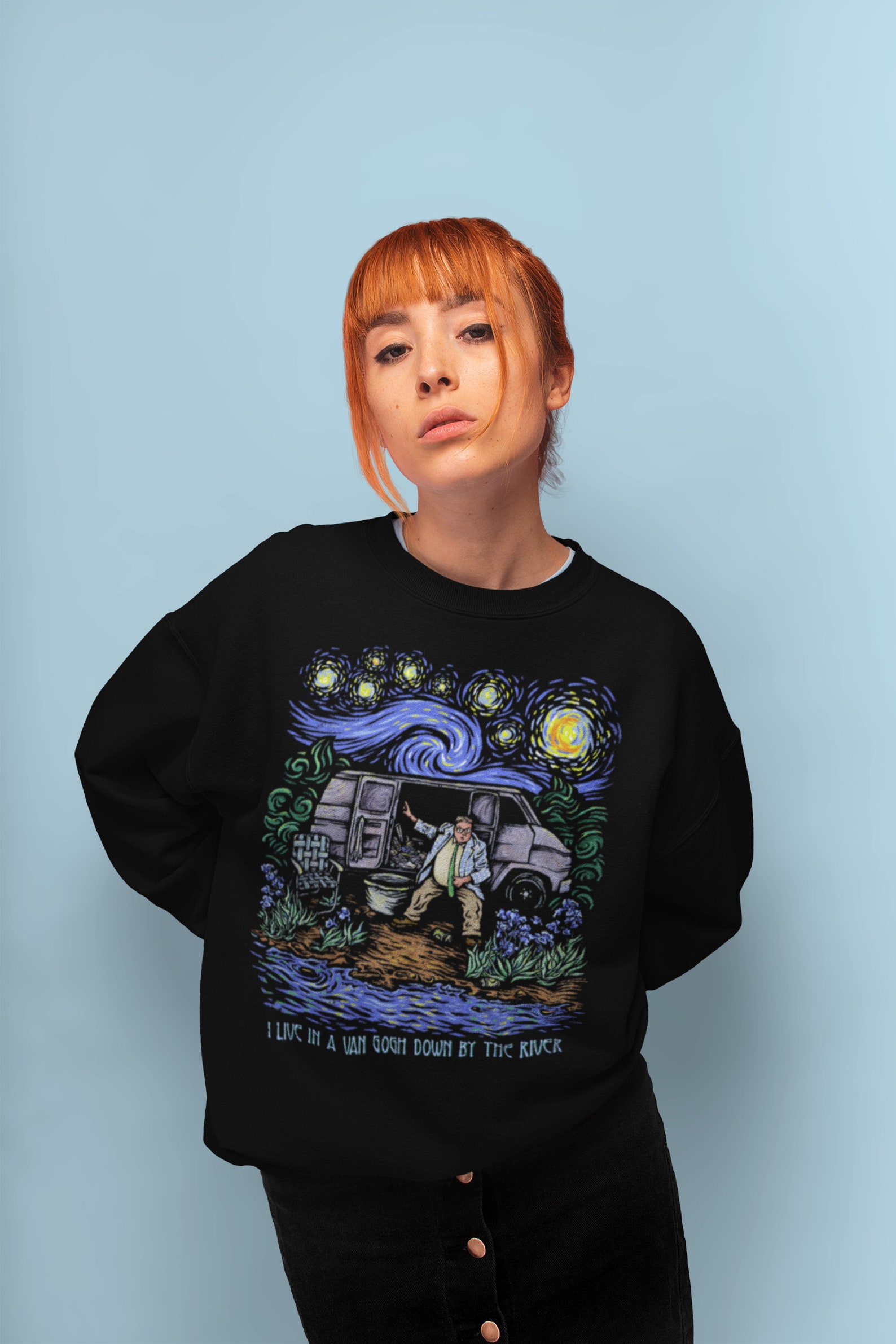Van Gogh Down by the River Shirt, Matt Foley Shirts, Mordor Starry ...