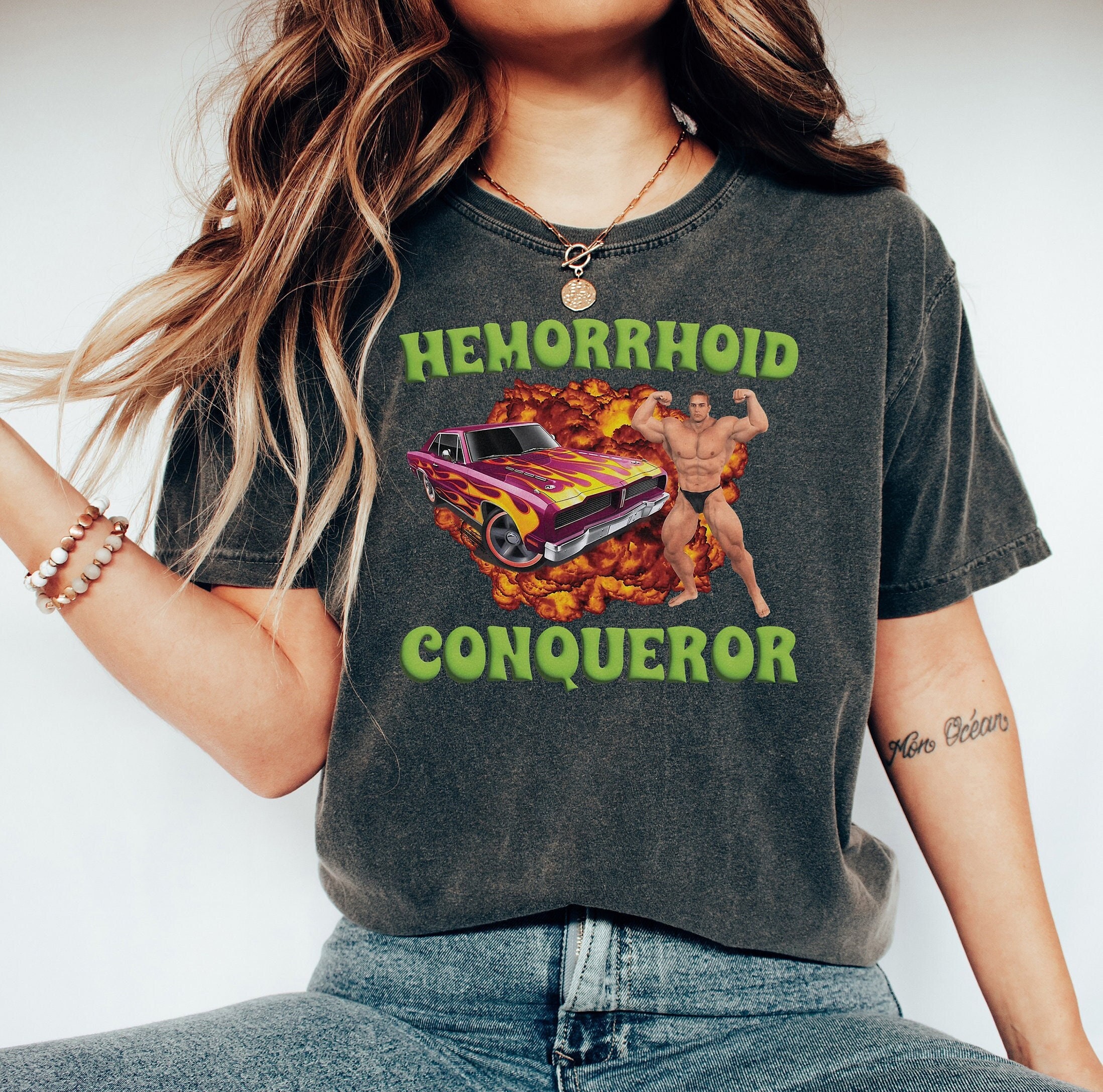 Hemorrhoid Conqueror Meme Shirt, Sarcastic Shirt, Oddly Specific, Dank ...