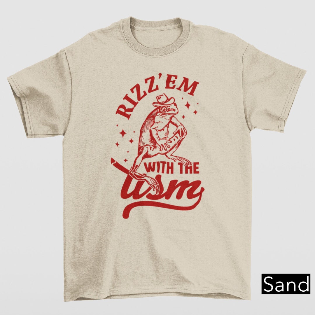 Funny Frog Shirt, Rizz Em With the Tism Retro Shirt, Cowboy Frog Shirt ...